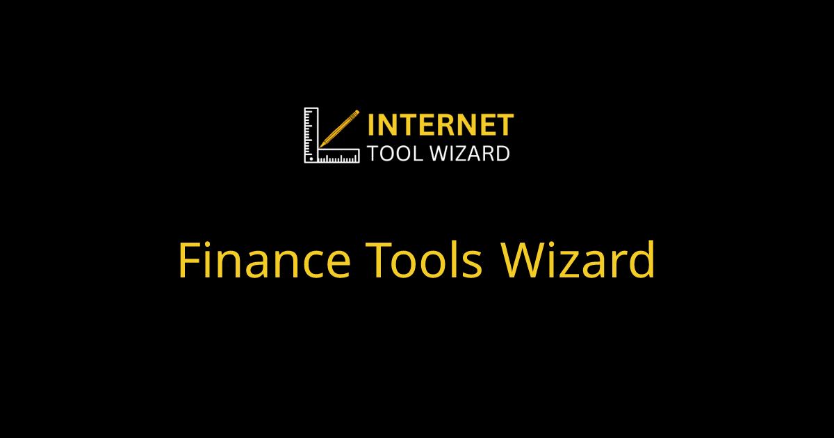 Finance Tools Wizard